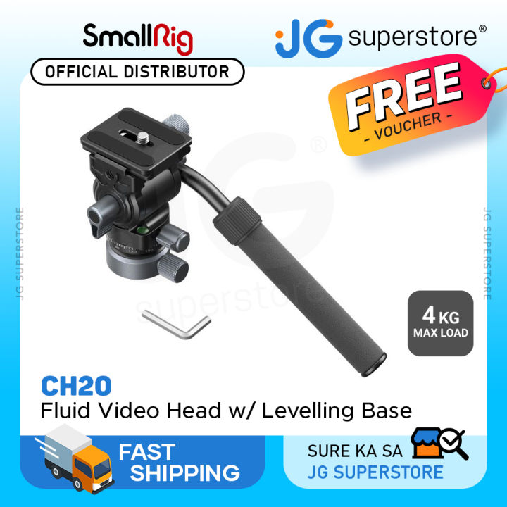 SmallRig Fluid Video Head Mount Plate with Leveling Base with Smooth Pan and Tilt Movements, 4Kg ...
