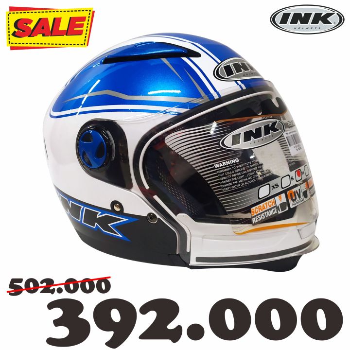 Helm PROMO Modular INK MF 1 #1 White Blue Original Product | Lazada ...