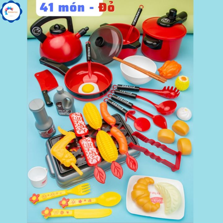 [HCM-Nhiều Mẫu] Bộ Đồ Chơi Nướng BBQ 55 Món, Bộ Dụng Cụ Nấu Ăn Nhà Bếp ...
