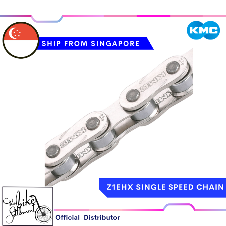 KMC Z1eHX Single Speed Bicycle Chain, 1/2 x 1/8" (wide) for Touring ...