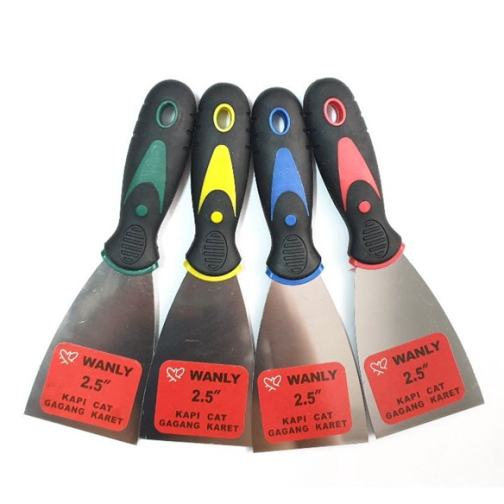 KAPI GAGANG KARET 3 INCH 4 INCH WANLY KAPE PISAU DEMPUL SCRAPPER ...