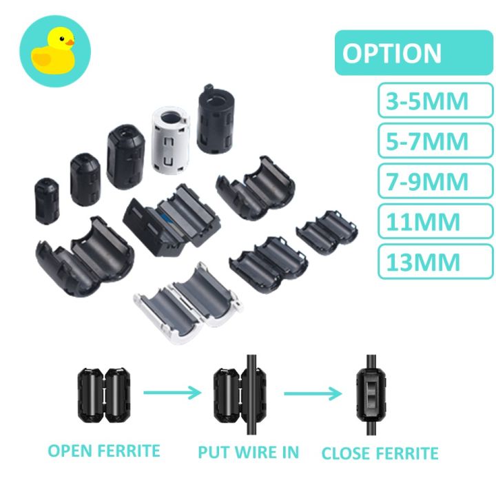 Ferrite Core / Ferrite Bead / Ferrite Ring RF EMI Noise Filter Diameter ...