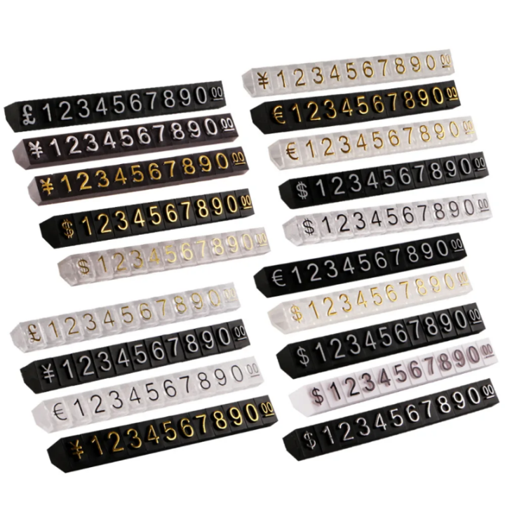 【AA BEAUTIFUL】 9x6.5mm L Plastic Cubes Price Display Tags Adjustable ...