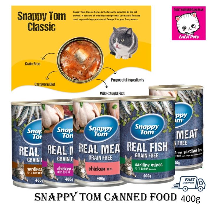 SNAPPY TOM CAT CLASSIC CANNED FOOD 400g | Lazada