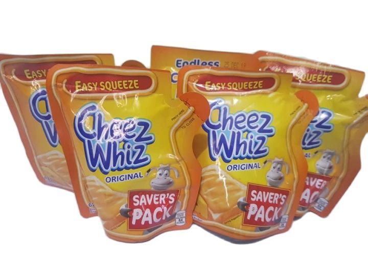 Easy Squeeze CHEEZ WHIZ ORIGINAL Savers Pack (6 pouches x 60 grams ...