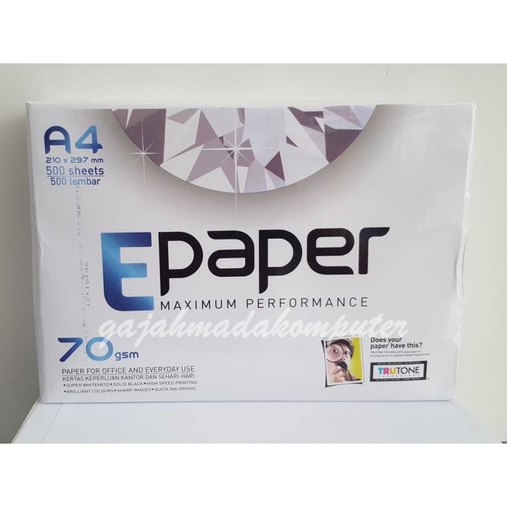 Kertas Fotocopy HVS A4 70 gr 70 gsm 70gram EPAPER e-paper e paper ...