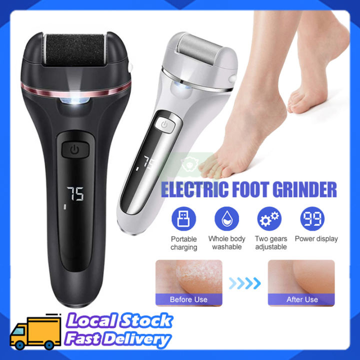 Electric Foot File Grinder Portable Feet Dead Skin Waterproof Pedicure ...