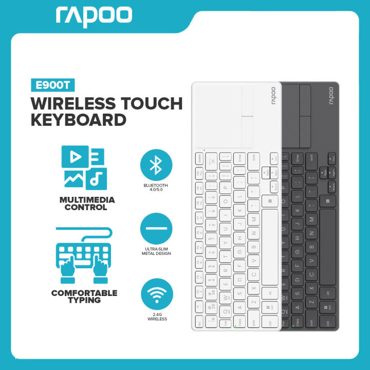 Rapoo E900T Customized Multimode Wireless Keyboard Slim Blade Touch ...