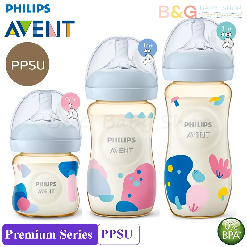 Philips Avent Natural Premium PPSU Feeding Bottle Botol Susu 125ml/ 4oz ...