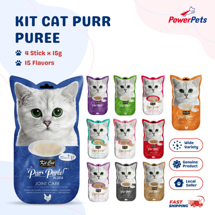 [Lowest Price at $3.05] Kit Cat Purr Puree / Puree Plus+ 4 Stick x 15g ...