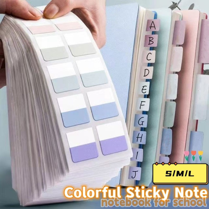 Colorful Index Stickers Label Paper Sticky Notes Memo Pad Bookmark Note ...