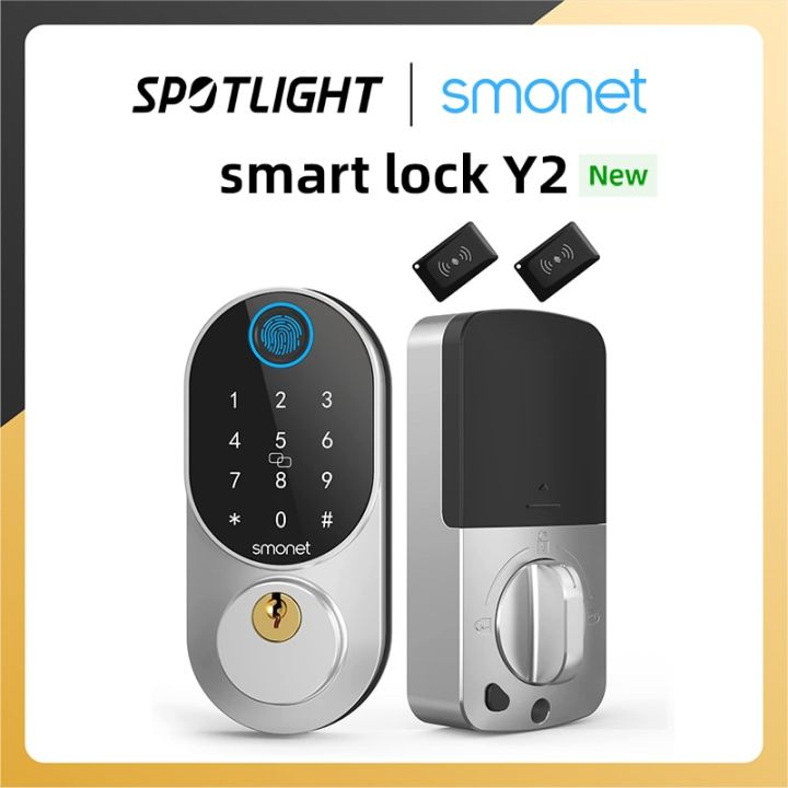SMONET Smart Door Locks With Keypads Biometric Fingerprint Keyless ...
