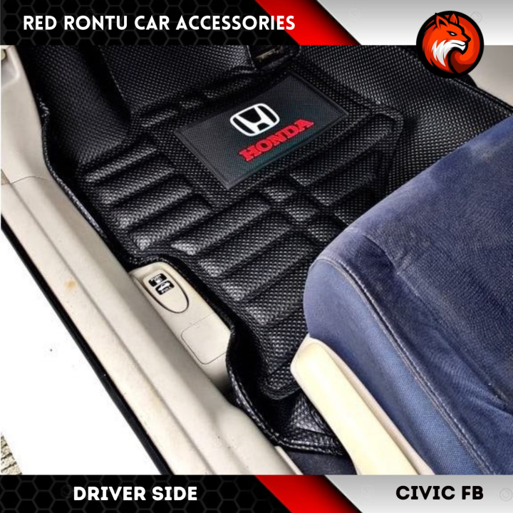 2012-2015 Honda Civic Fb Premium Diamond Deep Dish Car Floor Rubber ...