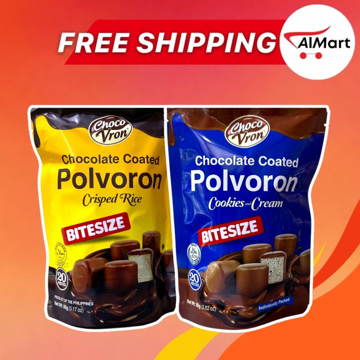 CHOCOVRON CHOCOLATE COATED POLVORON (80 GRAMS) | Lazada PH