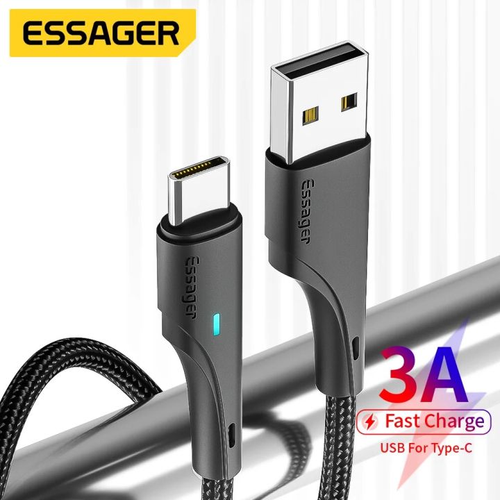 Essager USB Type C Cable Wire For Samsung Xiaomi Huawei Fast Charging ... Essager USB Type C Cable Wire For Samsung Xiaomi Huawei Fast Charging ...