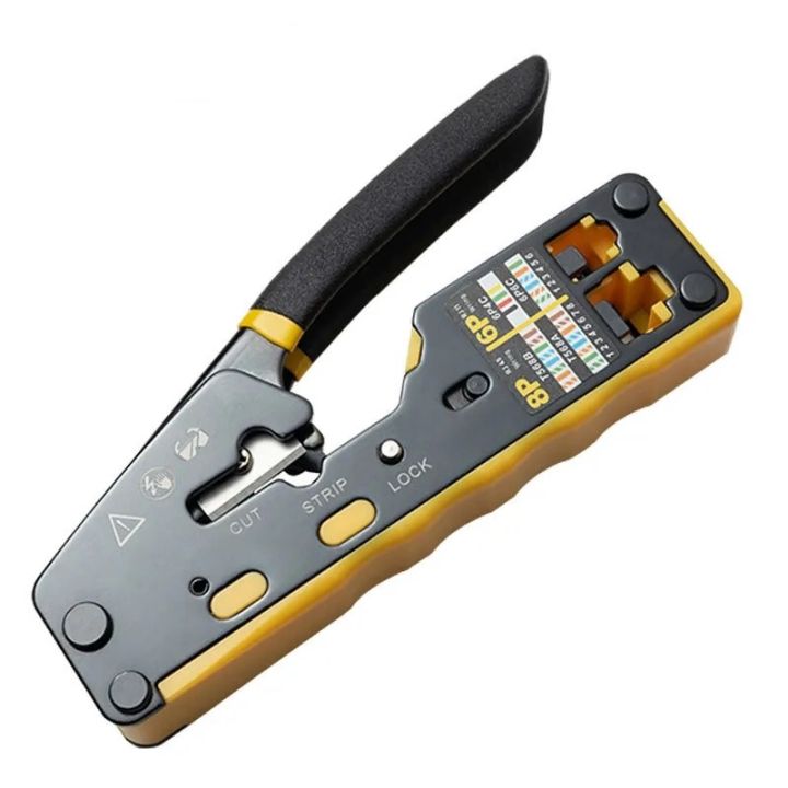 RJ45 Pass Through Crimper Crimping Tool Network Tools Pliers Cat5 Cat6 ...