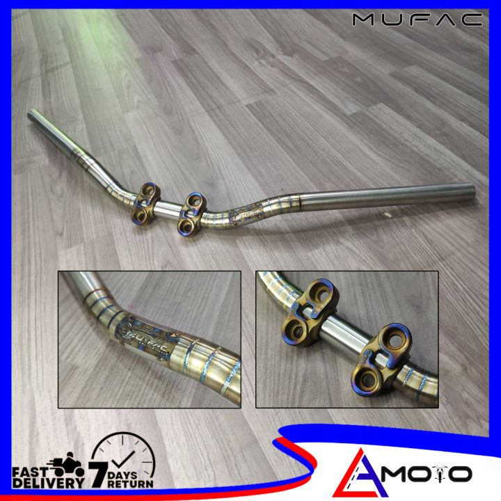 MU-FAC STAINLESS BURN HANDLE BAR AND BAR CLAMP NMAX V1 / NMAX V2 / PCX ...