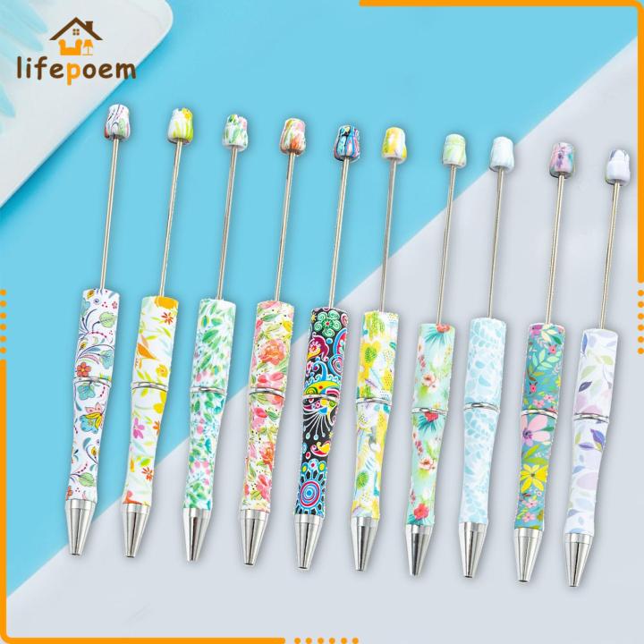 lifepoem 10x Bead Pen DIY Ball Pen Beadable Pens for Exam Spare Drawing ...