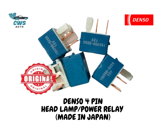 ORIGINAL DENSO 4PIN HEAD LAMP RELAY / POWER RELAY 12V (MANUFACTURED IN ...