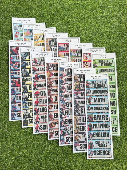 9pcs Subject Stickers Notebook Label Subject Label for Kids School ...