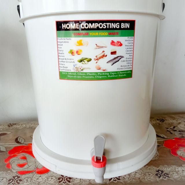 1 Set Double Bucket Compost Bin Tong Kompos Bokashi Bin Bokashi Bucket Lazada