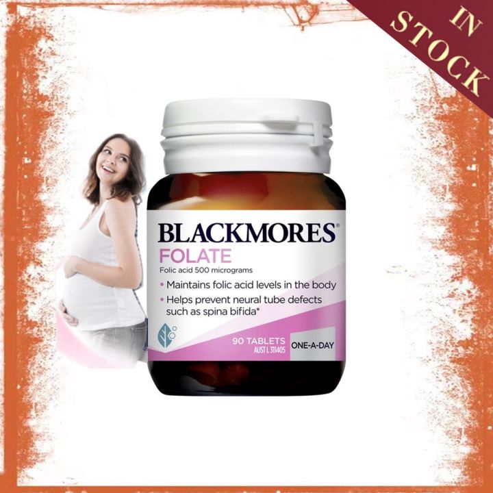 [Expiry Date: 11/2027] Blackmores 孕前备孕天然 Folate Folic Acid 500mcg ( 90 ...