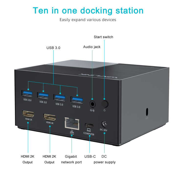 Wavlink USB-C Universal Laptop Docking Station, 10-in-1 USB-C Dock with ... Wavlink USB-C Universal Laptop Docking Station, 10-in-1 USB-C Dock with ...