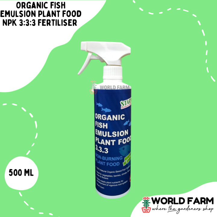 Organic Fish Emulsion Plant Food, NPK 3:3:3 Fertiliser / Fertilizer ...