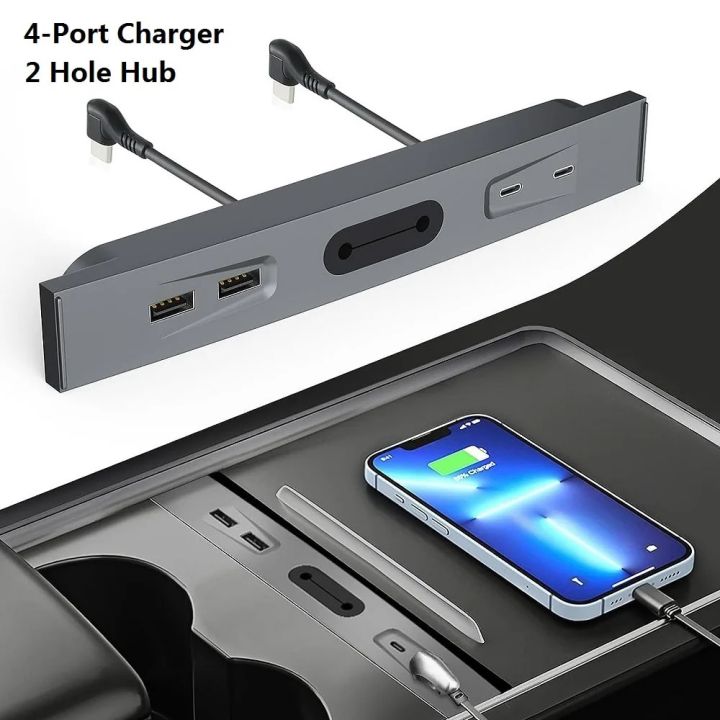 Car USB Shunt Hub For Tesla Model Y Model 3 2021 2022 2023 Accessories ...