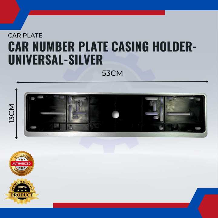 Car Number Plate Casing Holder-Universal-Silver | Lazada