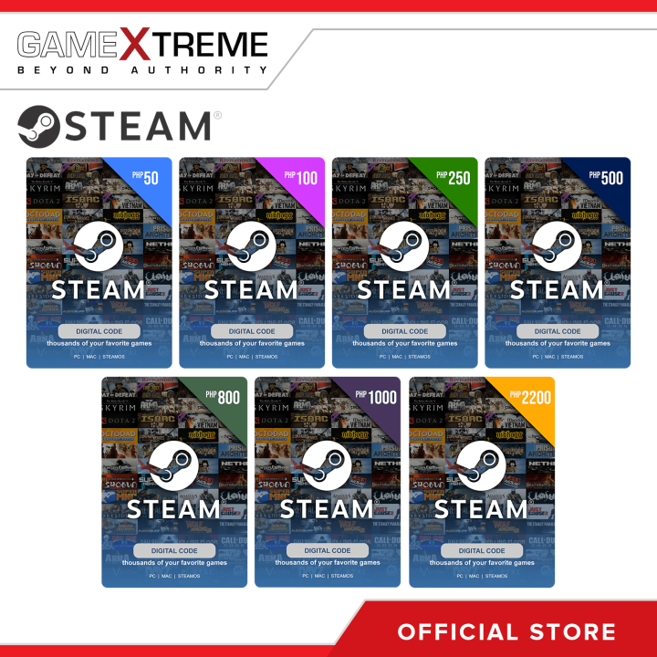 Steam Wallet ₱50 - ₱2200 [Digital Gift Card] | Lazada PH