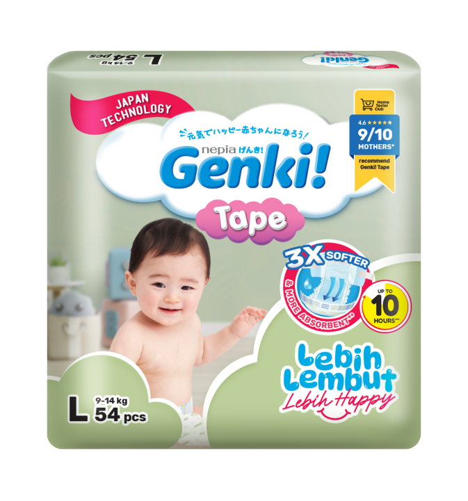 Nepia Genki! Mega Pack Tape Diapers L54 | Lazada Singapore