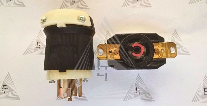 Hubbell HBL2821&HBL2820 (male & female) Locking Plug 30A-3 Phase, 277 ...