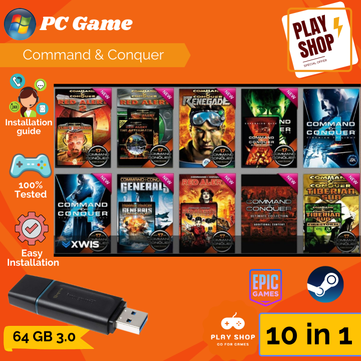 command and conquer full collection 10 in one 64GB pendrive pc game ...