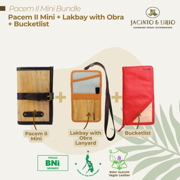 Jacinto & Lirio 1pc PACEM II MINI Pocket Leather Binder, 1pc of LAKBAY ...