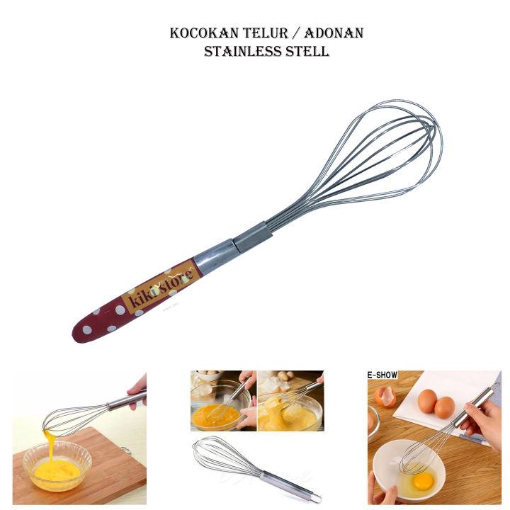 KOCOKAN ADONAN / KOCOKAN TELUR STAINLESS/ KOCOKAN TELUR MANUAL | Lazada ...