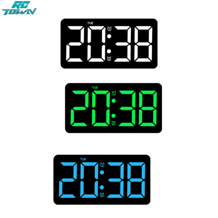 Digital Clock, 10.5" Digital Wall Clock, LED Screen Temperature ...