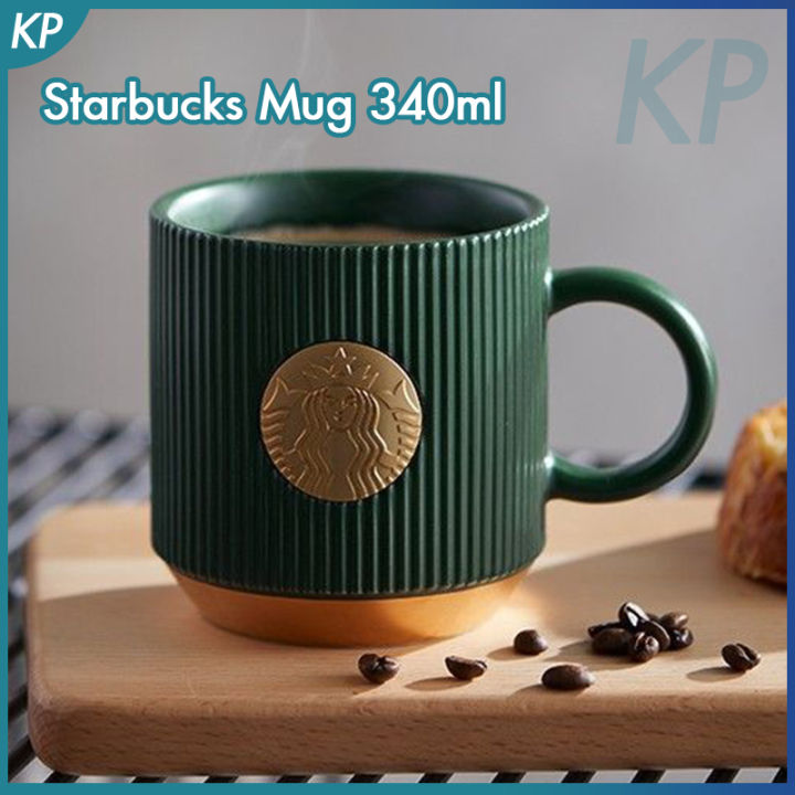 Starbuck Cốc Cà Phê Huy Chương Đồng Sọc Ly Gốm 340Ml Hộp Quà Tặng Sáng ...