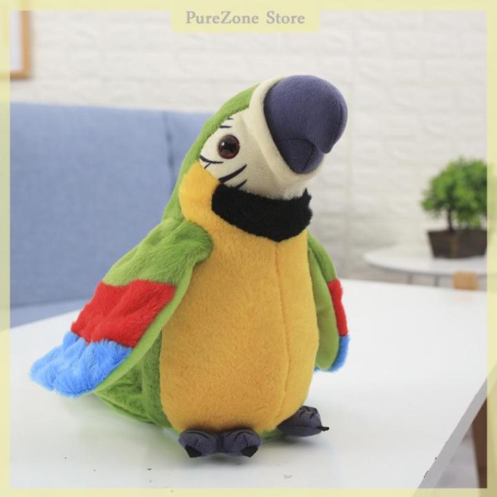 [PureZone] Talking Macaw Parrot Repeat What You Say Stuffed Animal ...