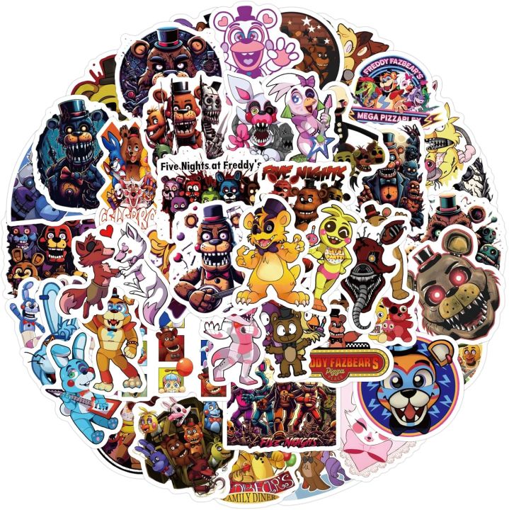60 Pack FNAF Stickers Five Nights at Freddy's Game Stickers for Kids ...