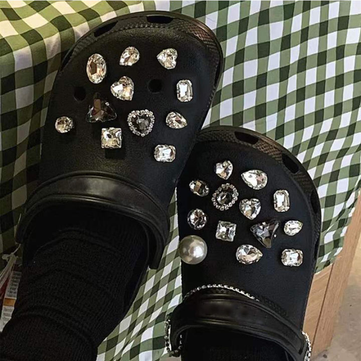 Cave shoes shoes crocs shoes decorative buckle rhinestones with ...