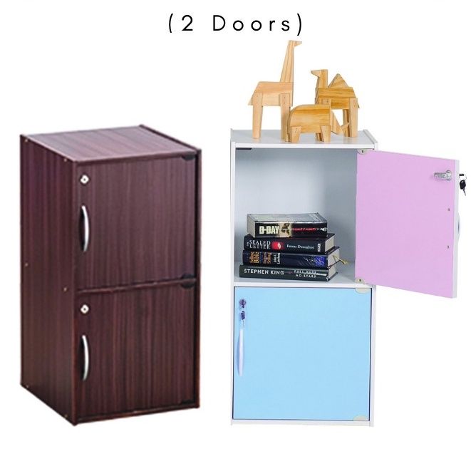 Furniture Direct CODEY 2 Door Storage Box With Lock / Almari Berkunci ...