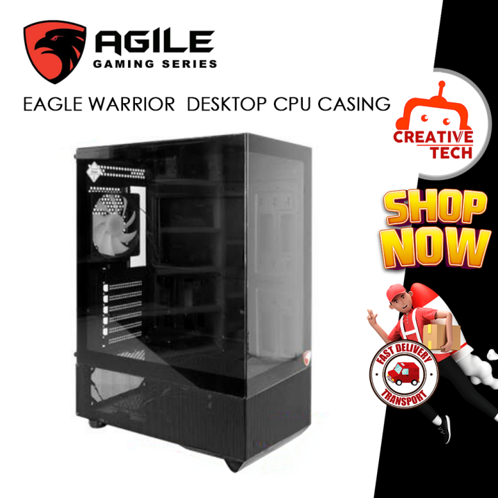 BLACK EAGLE WARRIOR DESKTOP CPU CASING AGILE GAMING SERIES (POWER LOGIC ...
