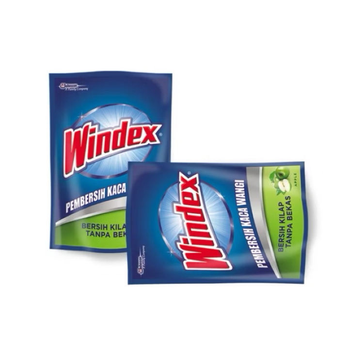 •JEJU• WINDEX LIQUID PEMBERSIH KACA WANGI 400ML POUCH APPLE, LEMON ...