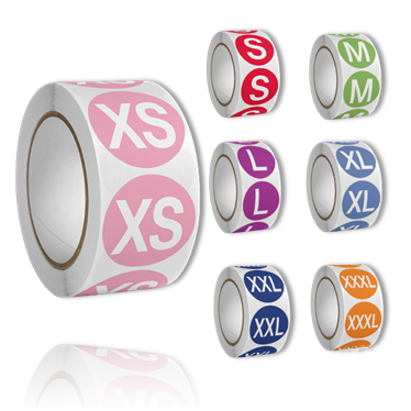 Stiker Label Huruf Besar Size Baju Anti Air Tempelan Sticker Bulat ...