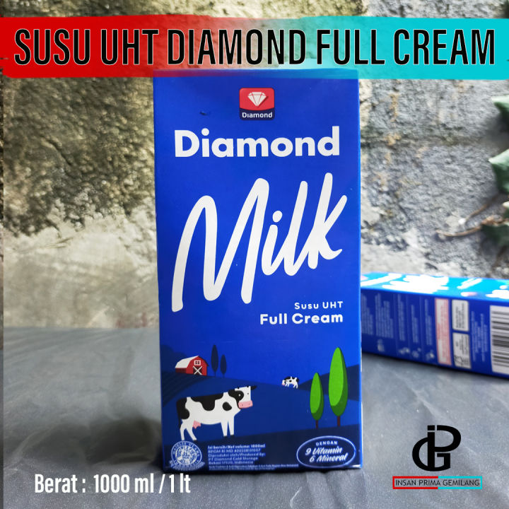 Susu Diamond Full Cream UHT 1000 ml / 1 liter | Lazada Indonesia