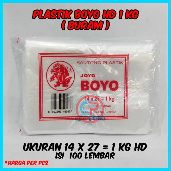 Plastik Bungkus Pentol | Plastik Boyo HD 1 kg Buram ukuran 14 x 27 isi ...