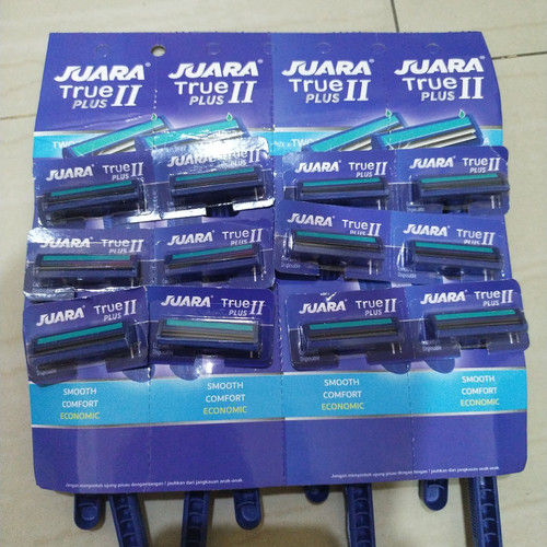 Alat Cukur/Pisau Cukur/Cukuran Kumis Jenggot 3 Mata Silet Biru (Pcs ...