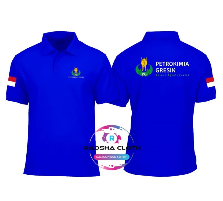 KAOS MODEL POLO KERAH PETROKIMIA GRESIK- BAJU PETROKIMIA GRESIK- BISA CUSTOM GANTI LOGO DAN NAMA ...