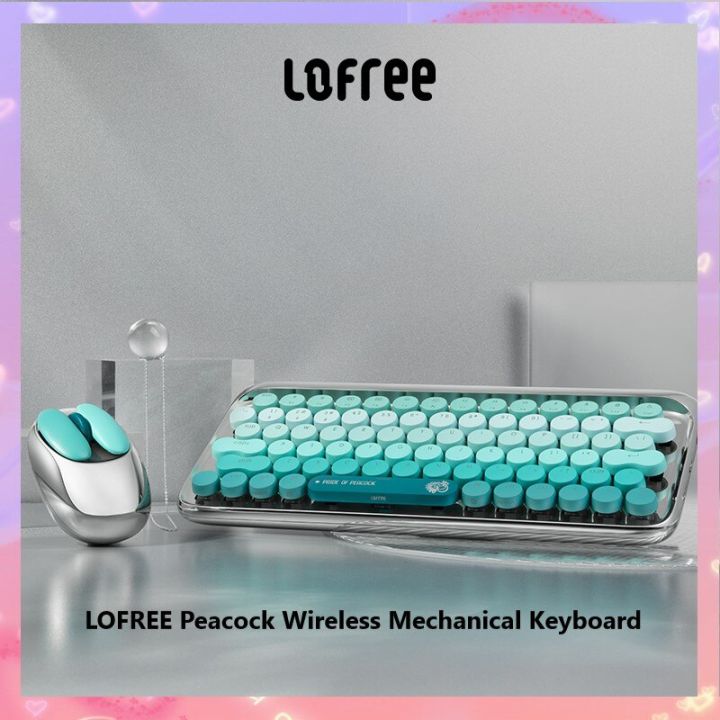 LOFREE Peacock 79keys Bluetooth Wireless Mechanical Keyboard Mouse Usb ...